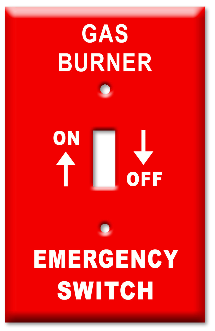 Art Plates OVERSIZED One Gang Emergency Gas Shut Off Wall Plate - UL L ...