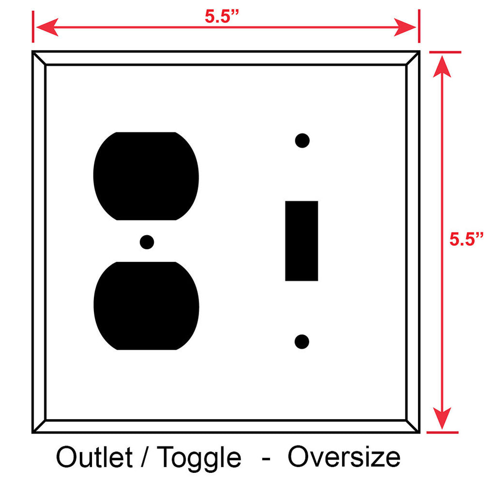 Decorative Printed OVERSIZED Switch Plate - Electrical Switch Cover JU ...