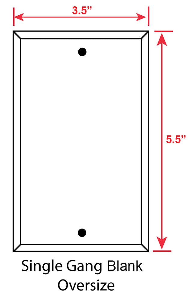 OVERSIZED Jumbo Over Size Metal Light Switch Plate - Solid Steel Wall ...