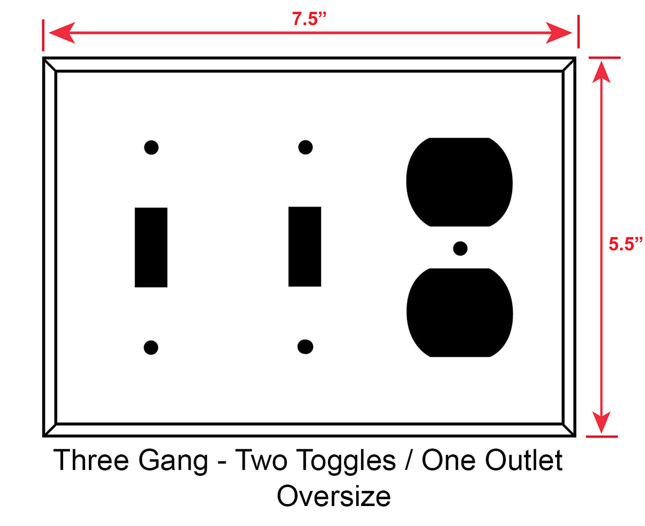 Decorative Printed OVERSIZED Switch Plate - Electrical Switch Cover JU ...