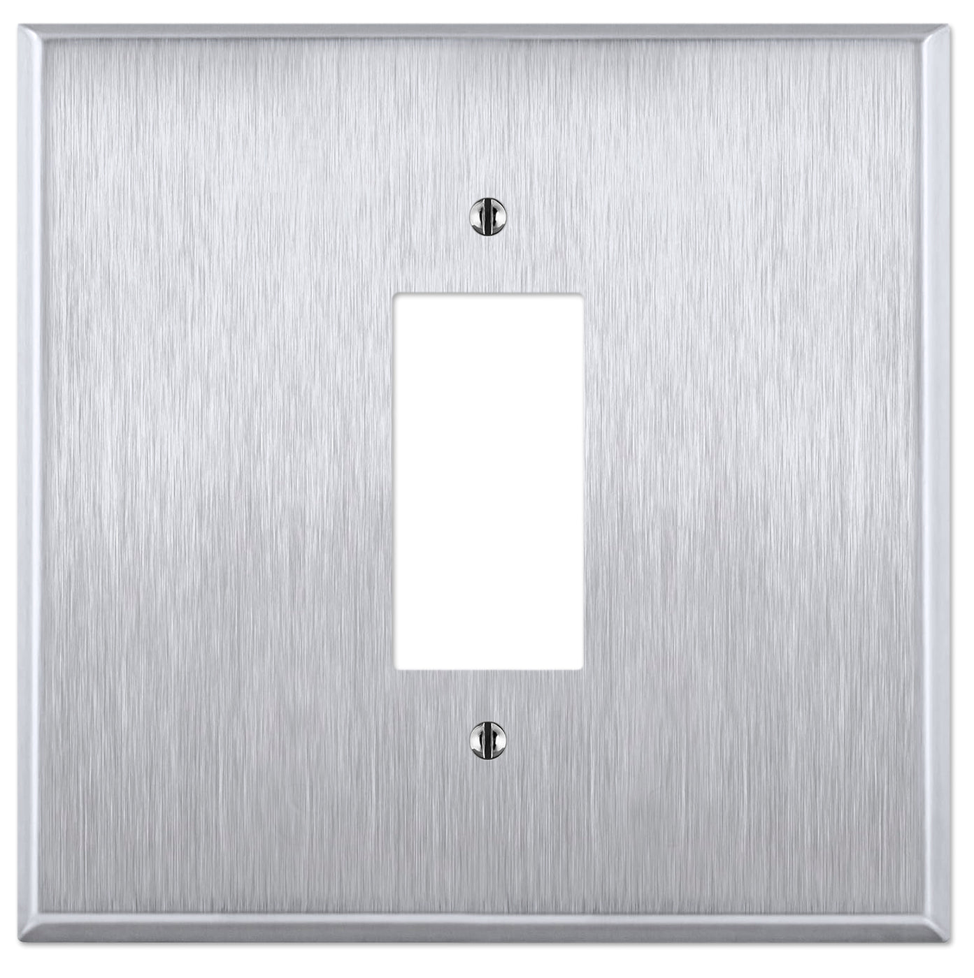 OVERSIZED Stainless Steel Switch Plate Cover, 2 Gang Jumbo Electrical ...